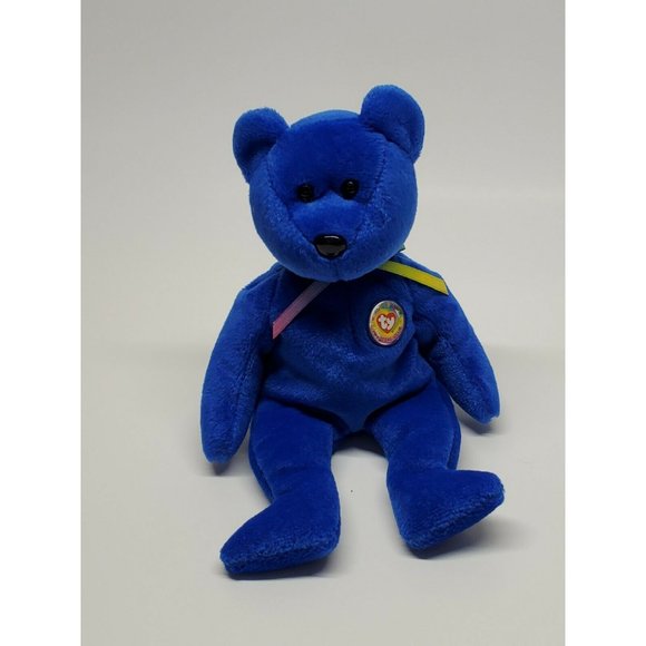 Ty | Toys | Rare Ty Beanie Baby Clubby Blue Bear Kids 3 And | Poshmark